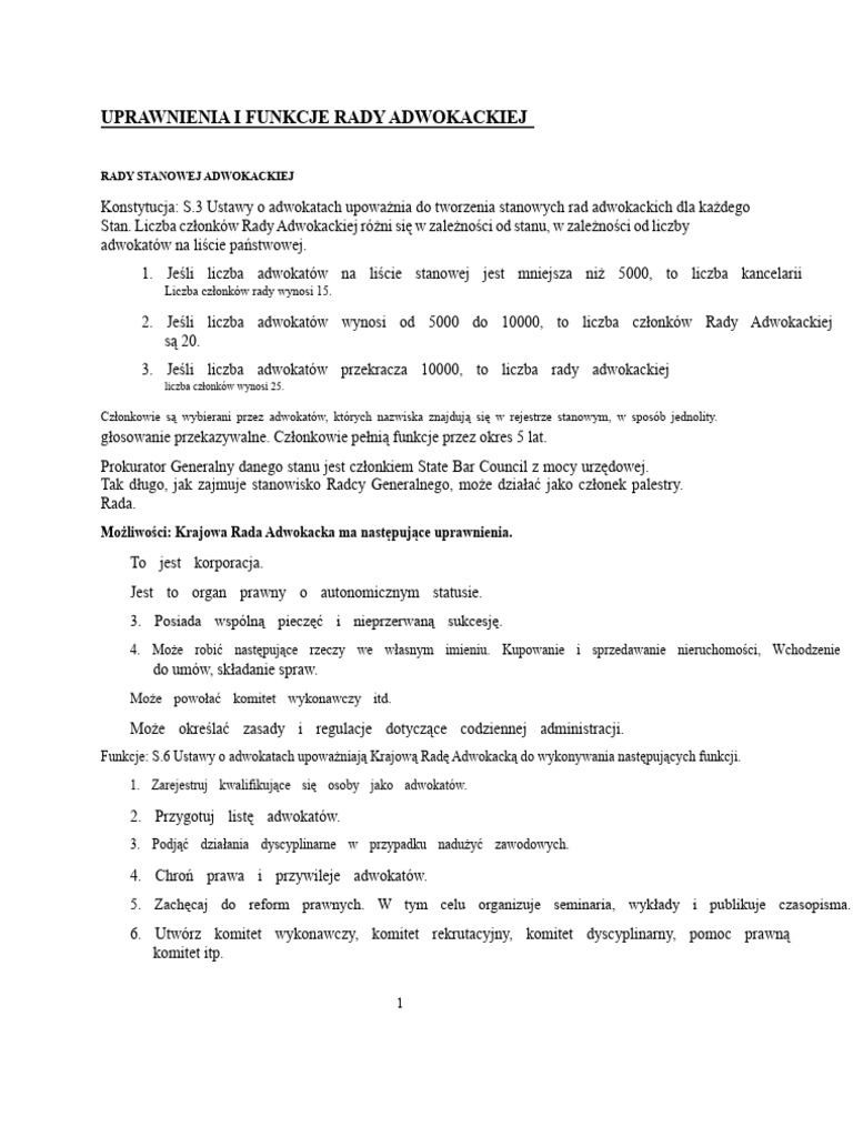 Prawa I Funkcje BCI PDF | PDF