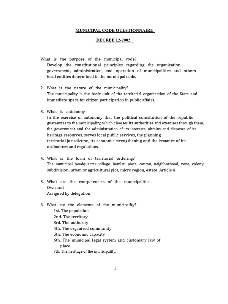 Municipal Code Overview and Governance | PDF | Local Ordinance | Mayor