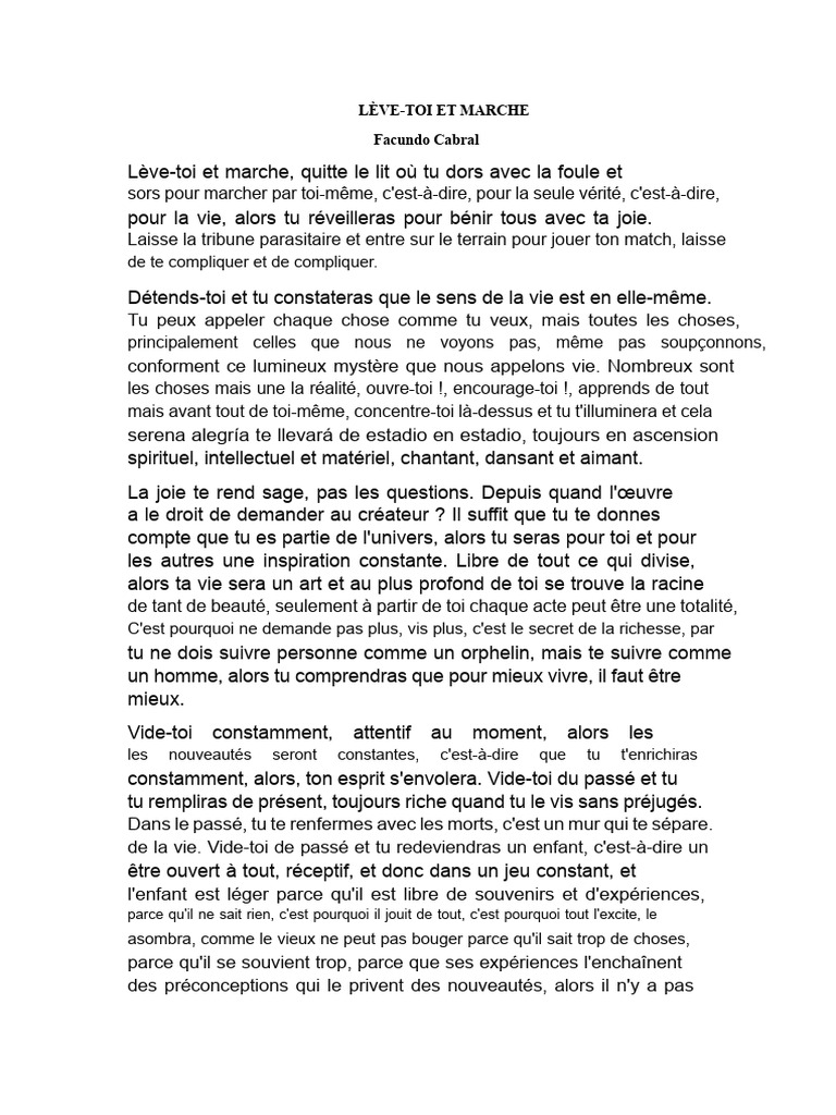 Lève-Toi Et Marche | PDF | Amour | Dieu