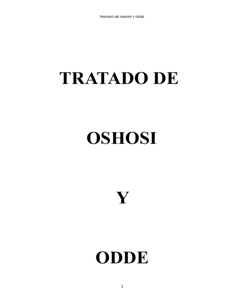 Tratado de Oshosi e Odde: Rituais e Ervas | PDF | Bode
