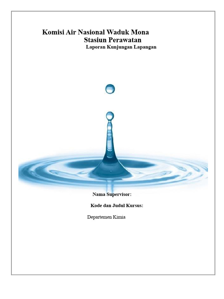 Laporan Kunjungan Lapangan Pengolahan Air NWC | PDF