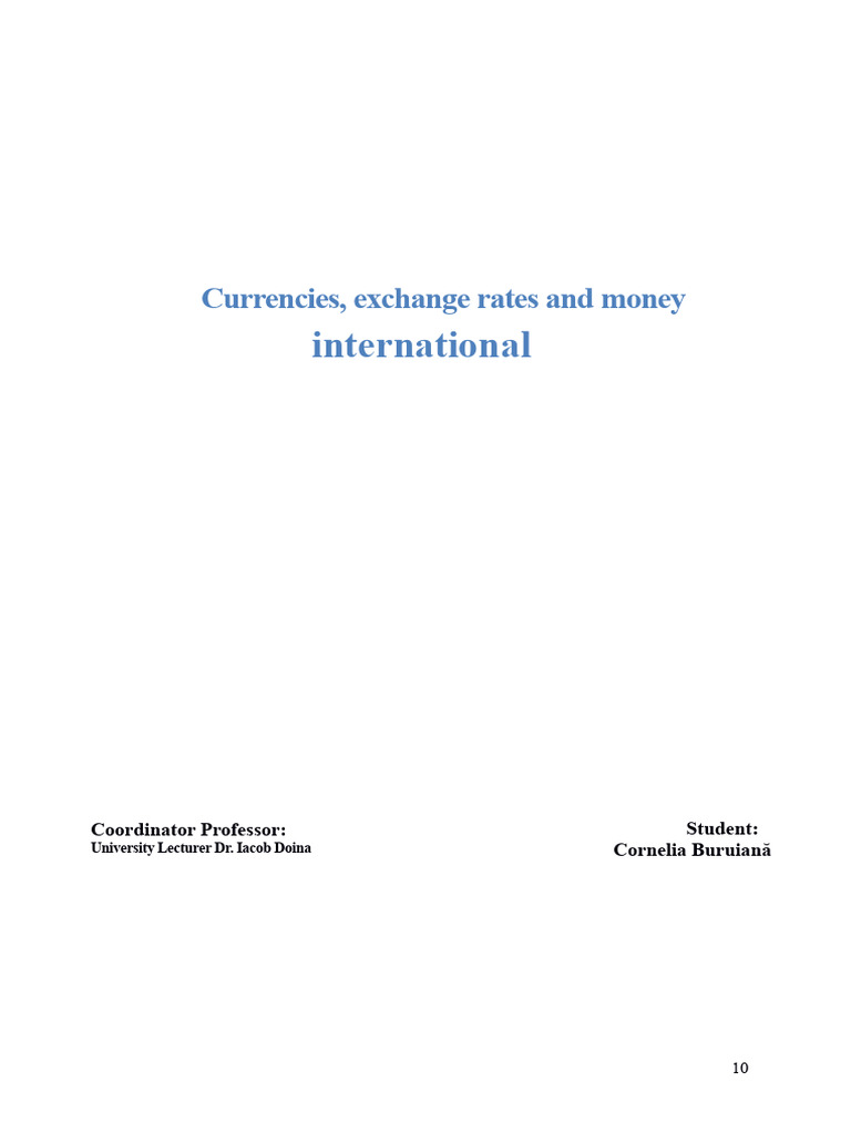 Understanding International Currencies | PDF | Currency | Euro