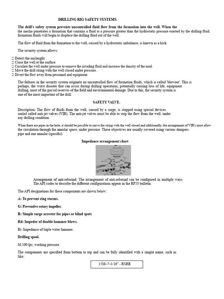 Drilling Rig Safety Systems | PDF | Valve | Pump