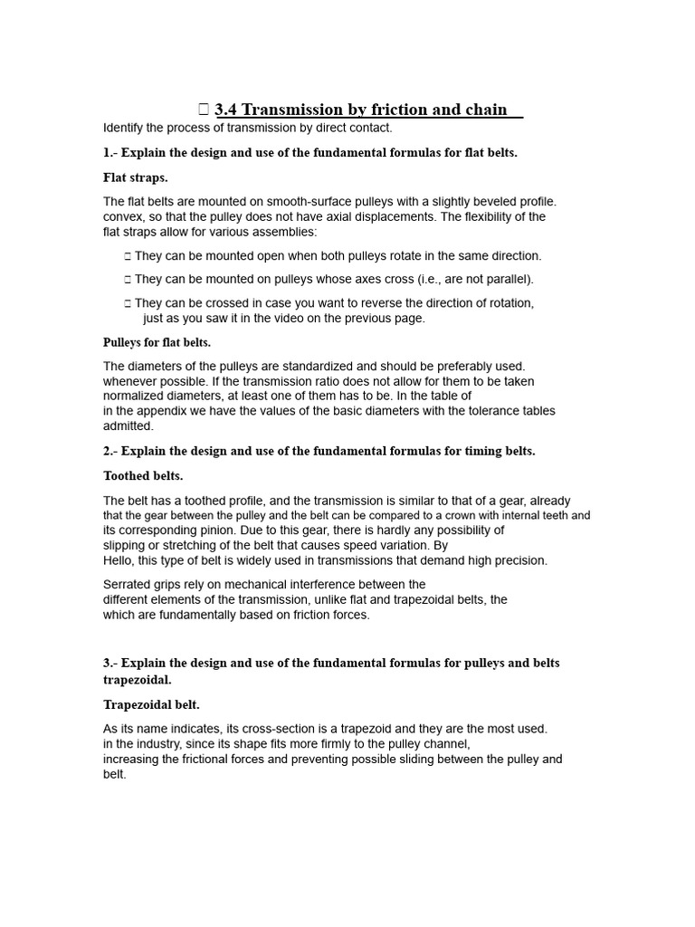 Belt and Chain Transmission Design Guide | PDF | Belt (Mechanical) | Gear