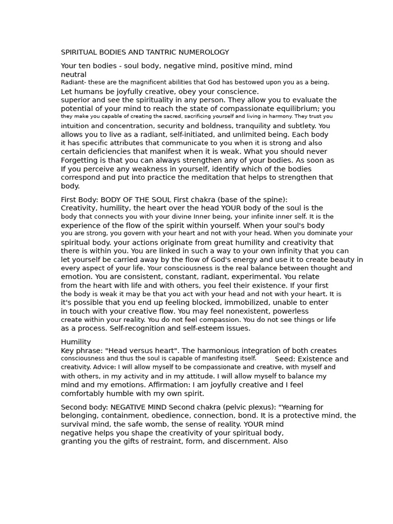 Tantric Numerology and Its Calculation. | PDF | Prana | Mind