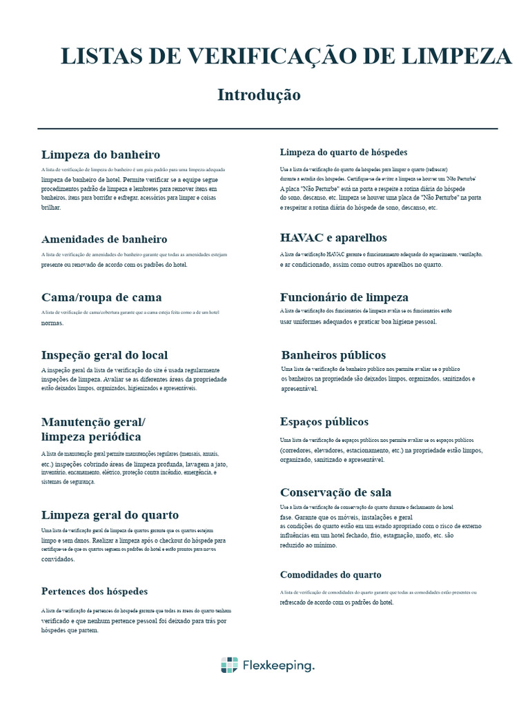 Flexkeeping_Ultimate_Housekeeping-Checklist-Bundle_2021 | PDF | Cama | Banheiro