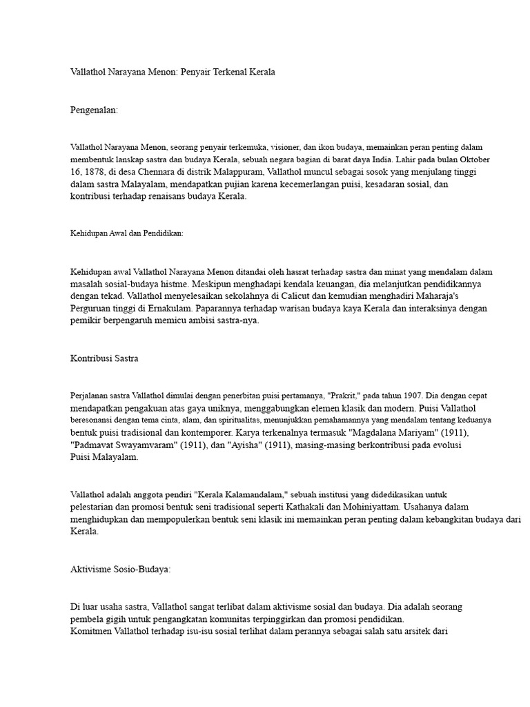 Vallathol | PDF