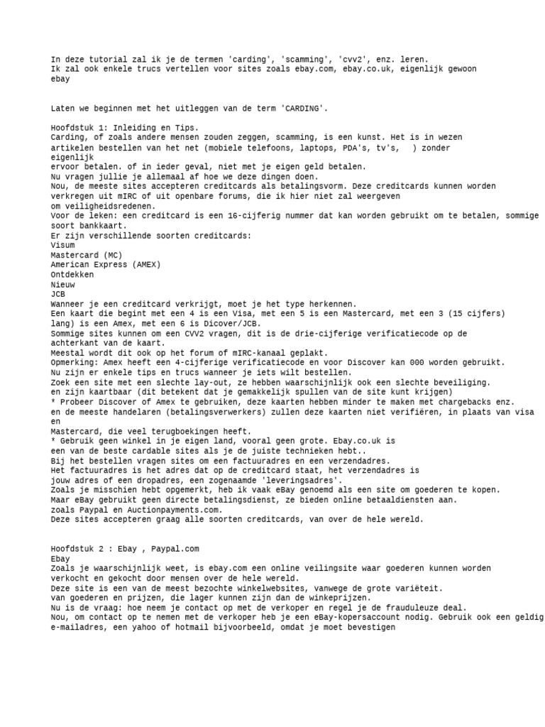 Basis Carding Tutorial 1 | PDF