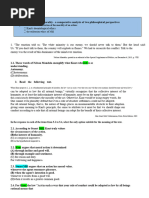 Ethics Multiple Choice Questions Exam | PDF | Morality | Justice