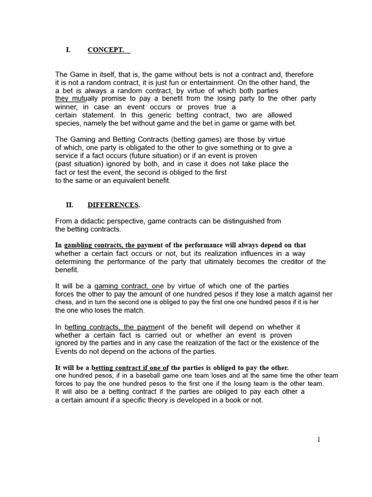 Game and Betting Contracts | PDF | Gambling