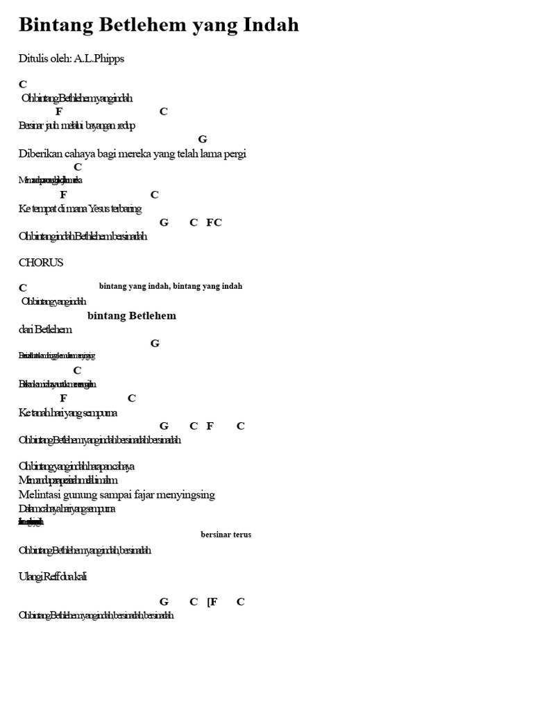 Bintang Betlehem Yang Indah | PDF