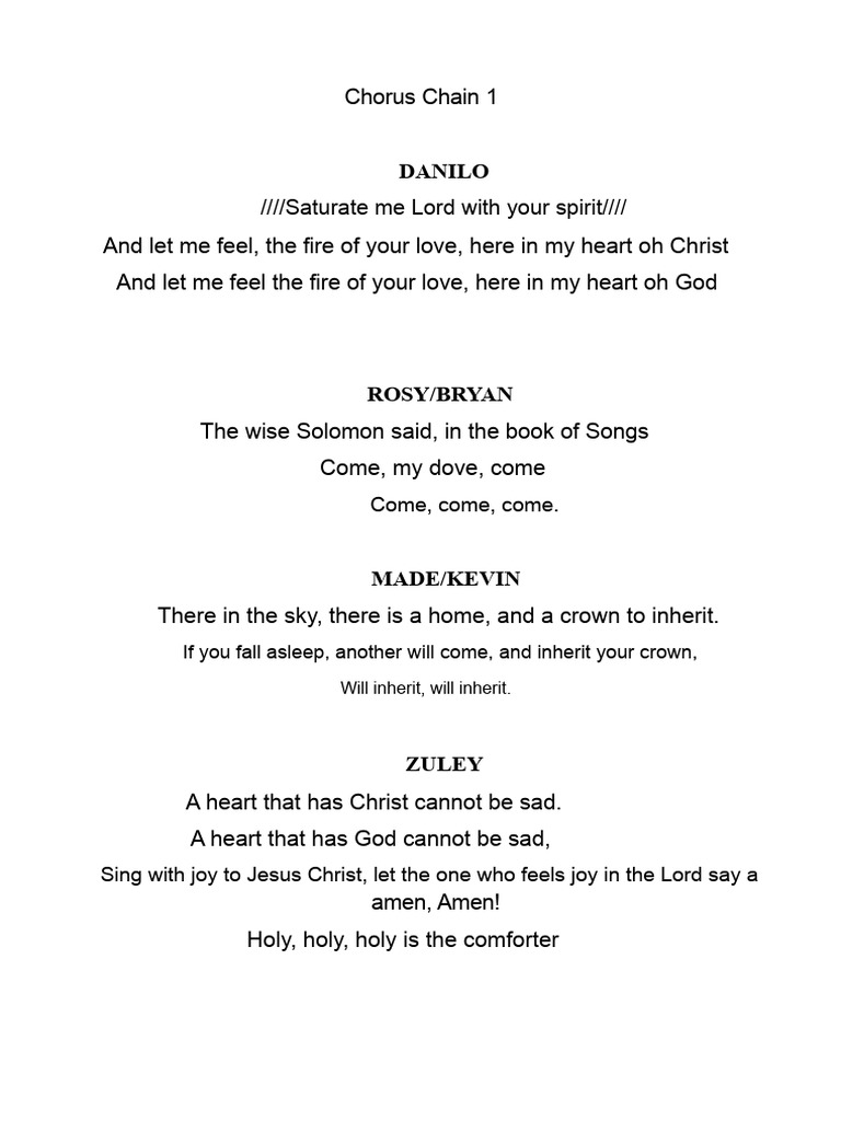 Chain of Choirs | PDF | Jesus | Glory (Religion)