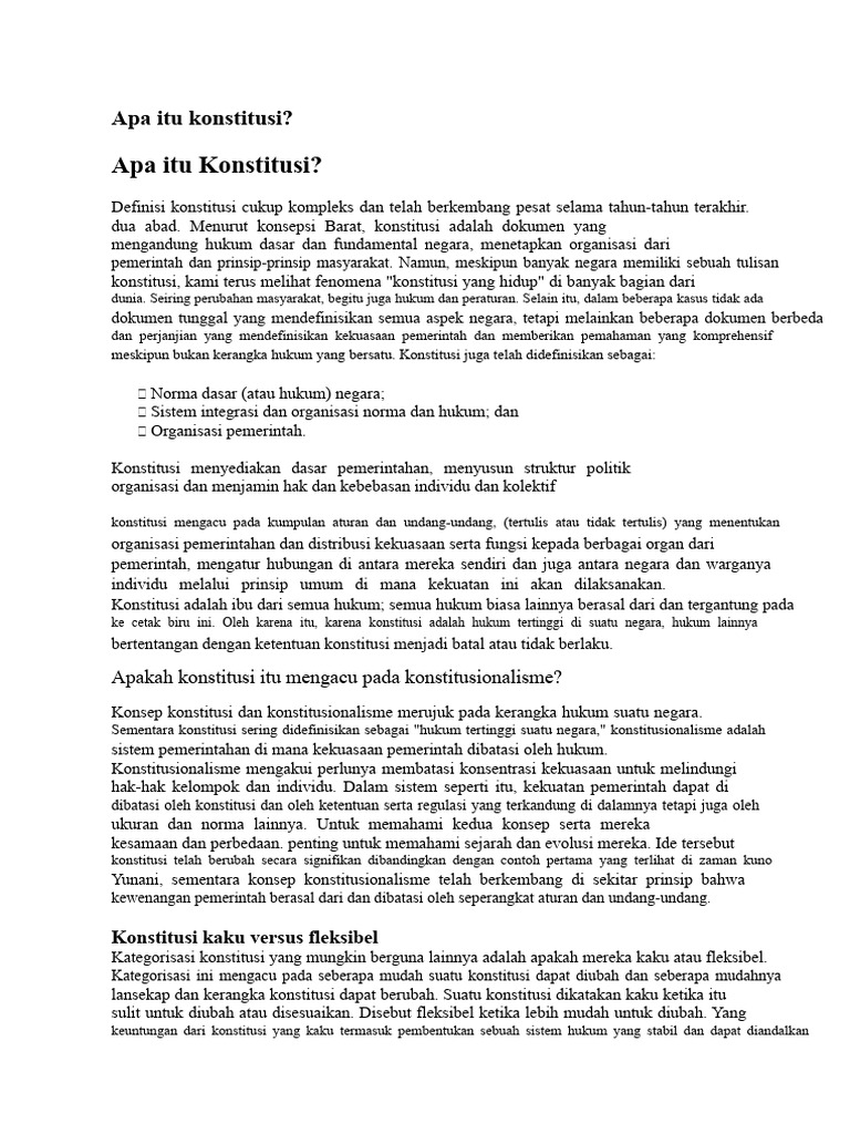 Apa Itu Konstitusi | PDF