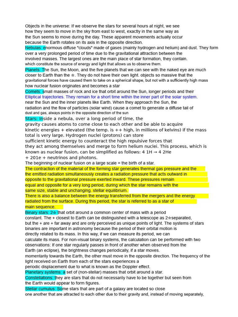 Astrophysics IB Definitions | PDF | Stars | Big Bang