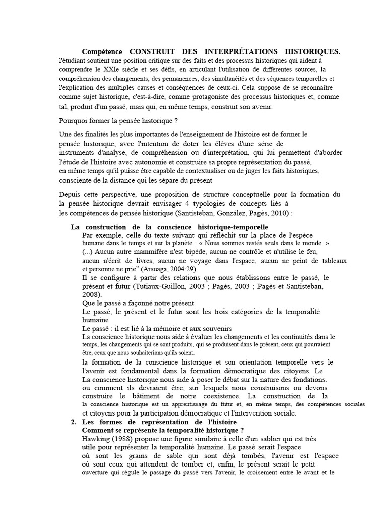 Développer la Pensée Historique en Éducation | PDF | Empathie | Créativité
