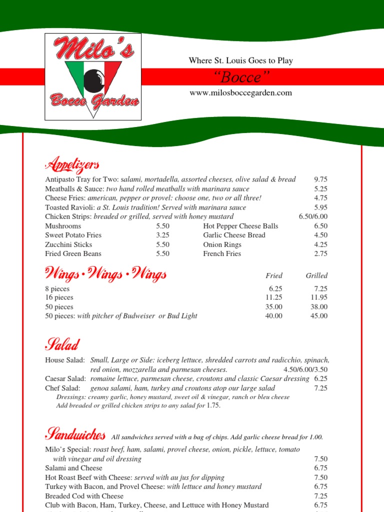 Milos Menu | PDF | Salad | Cooking