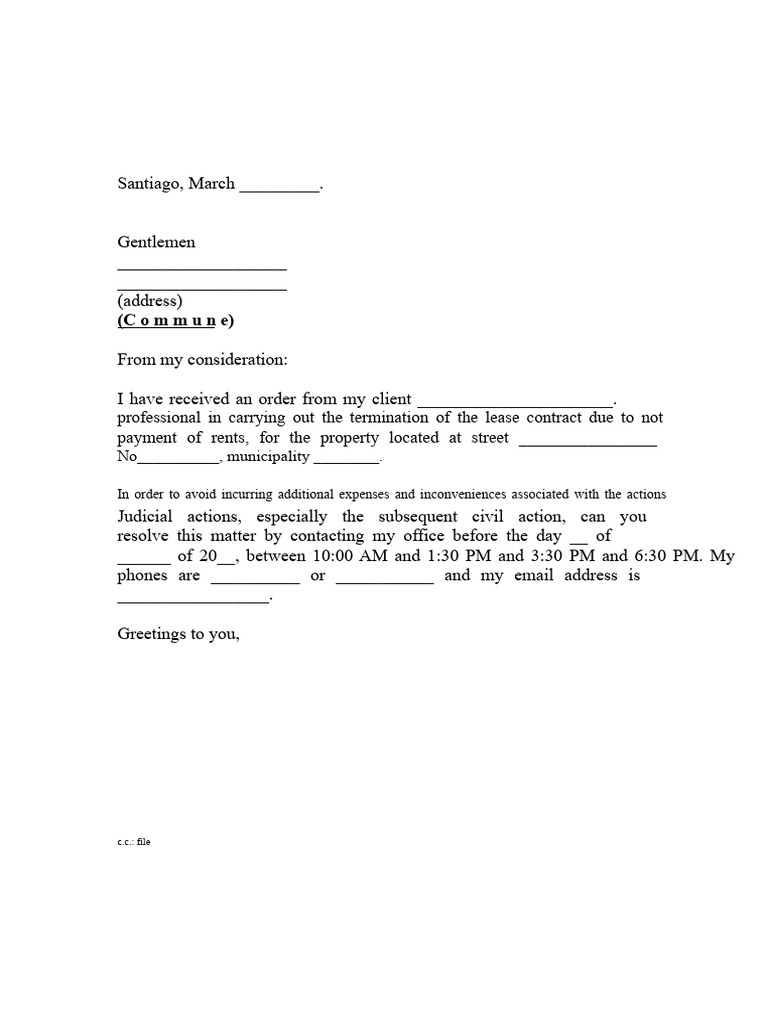 Collection Letter (Rent) | PDF