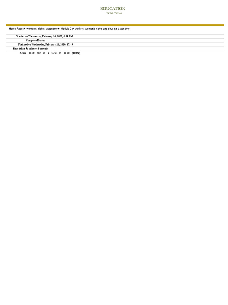 Women's Rights and Physical Autonomy | PDF | Violence | Violence ...