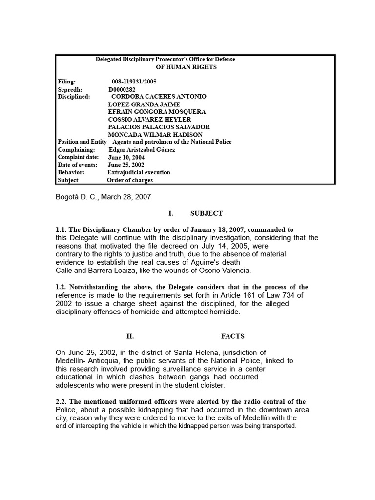 Disciplinary Charges Against Police Officers | PDF | Police