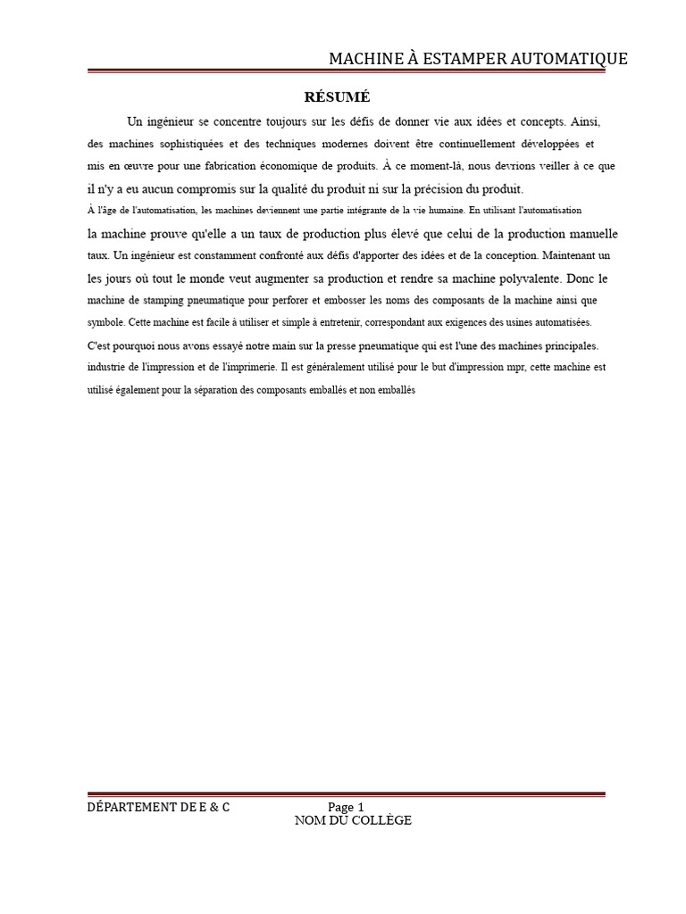 Machine à Estamper Automatique | PDF | Machine | Stockage de l'énergie