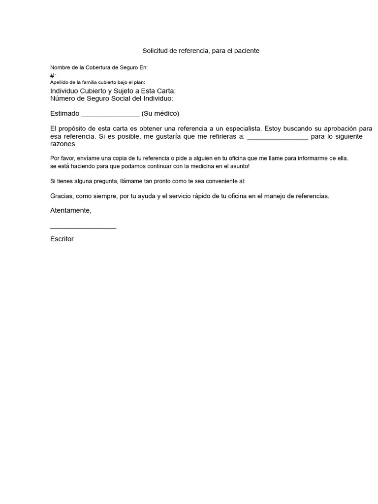 Solicitud de referencia médica efectiva | PDF