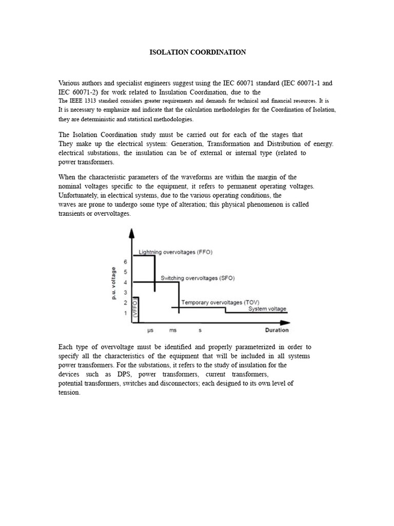 Isolation Coordination Summary | PDF | Transformer | Insulator (Electricity)