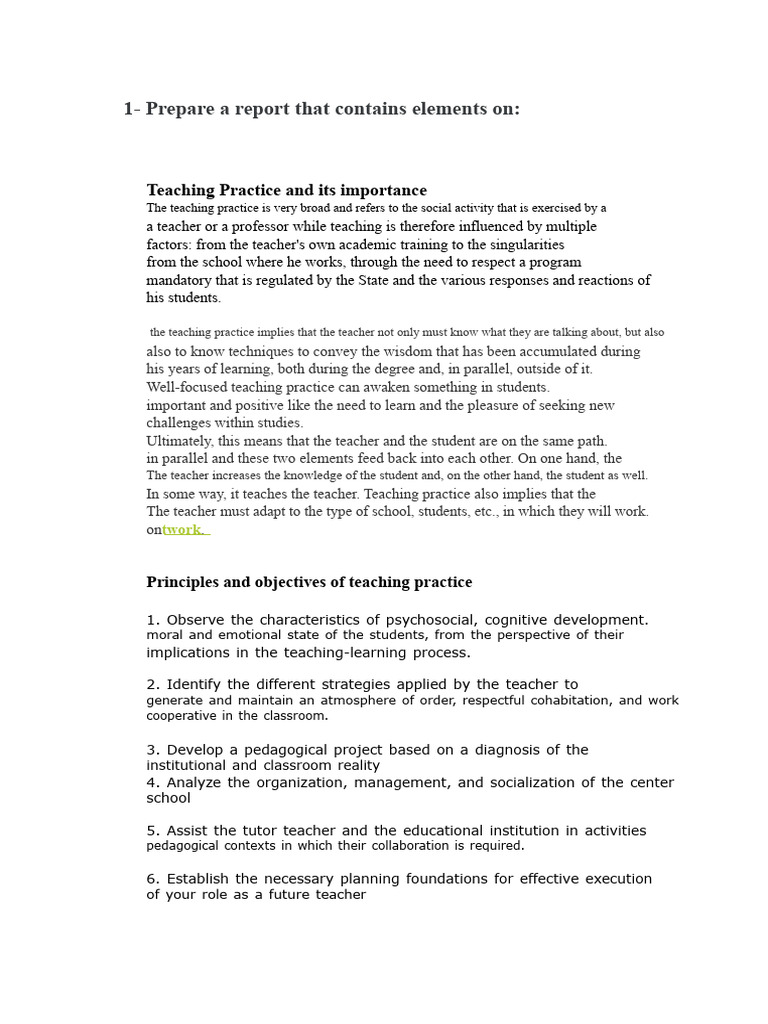 Importance of Teaching Practice Explained | PDF | Teachers | Pedagogy