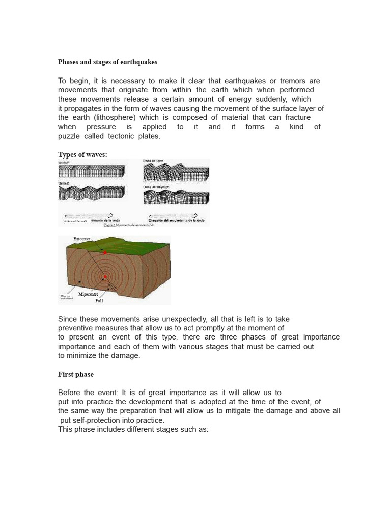 Earthquake Phases and Stages Explained | PDF | Earthquakes | Geophysics
