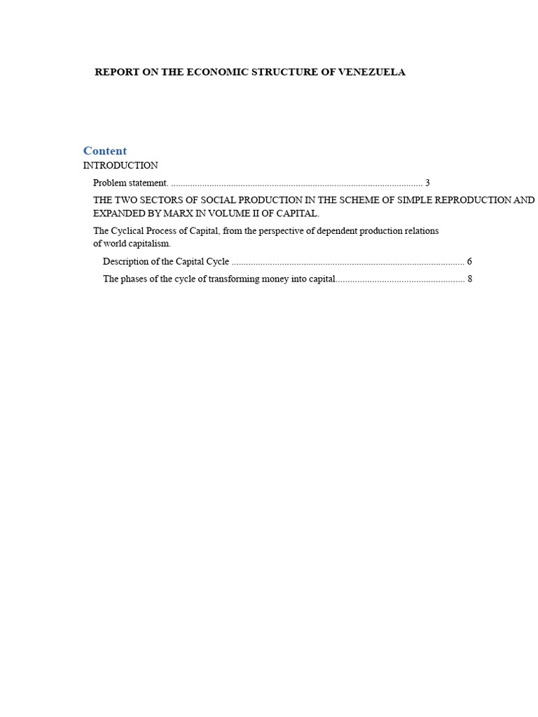 Venezuela's Economic Structure Analysis | PDF | Capitalism | Capital ...