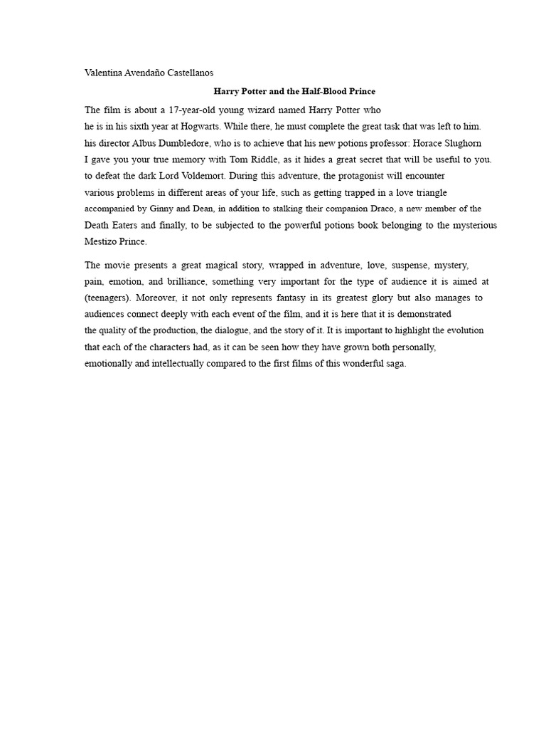 Harry Potter and The Half-Blood Prince | PDF