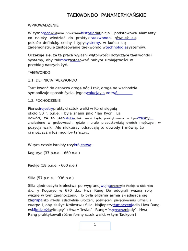 teza taekwondo | PDF