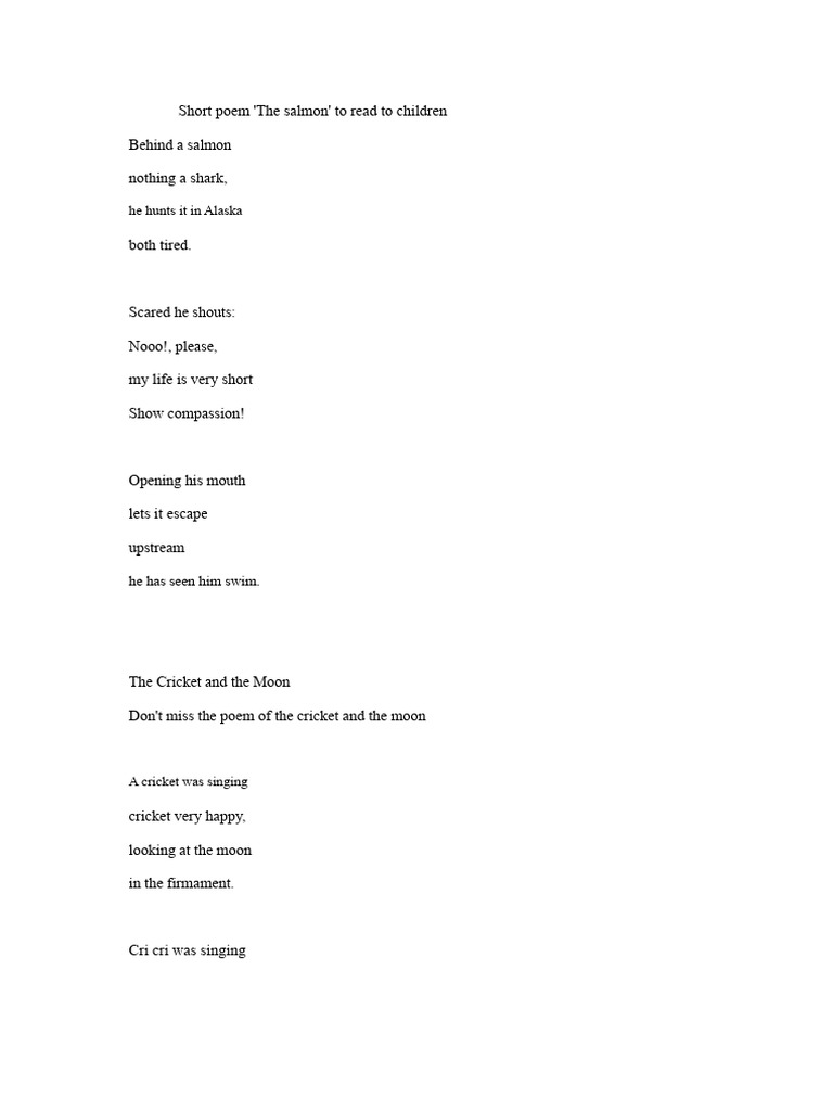 Short Poem | PDF