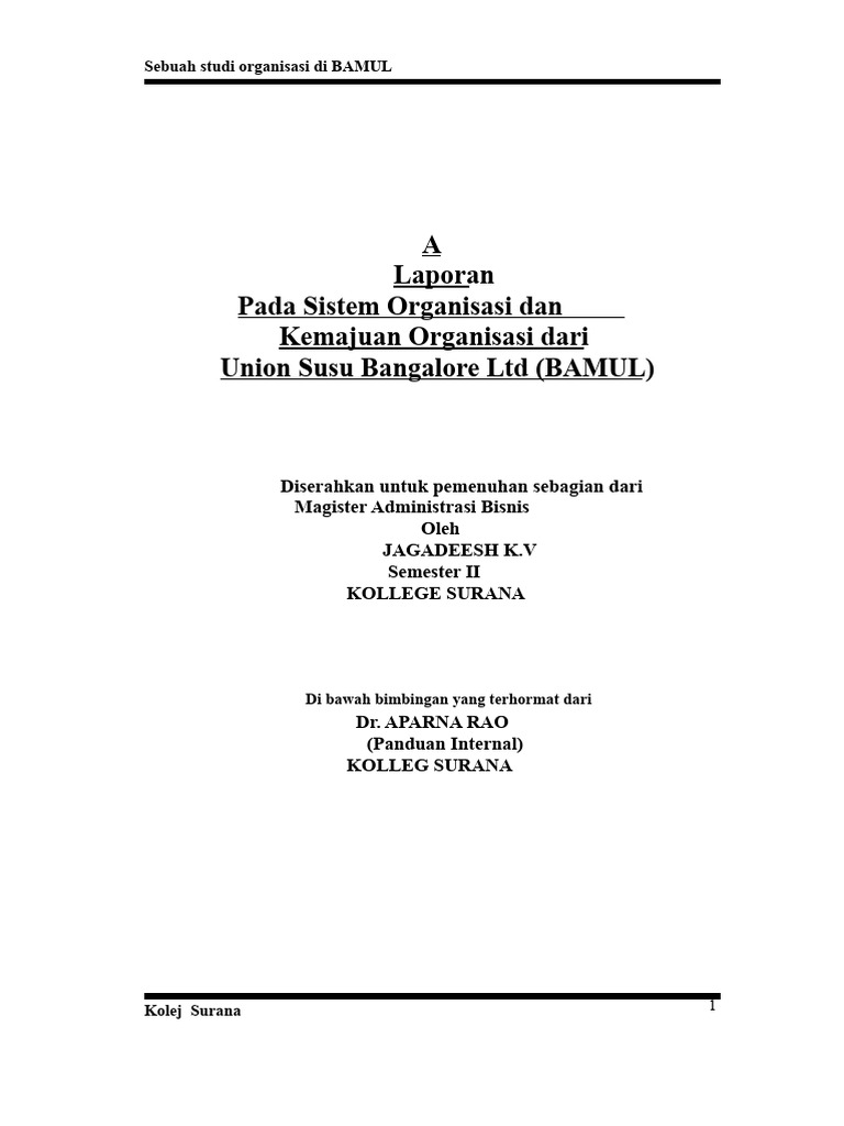 Proyek Bamul | PDF