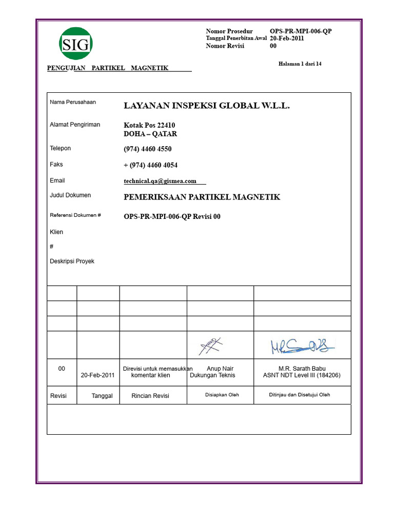 Prosedur Uji Partikel Magnetik NDT | PDF