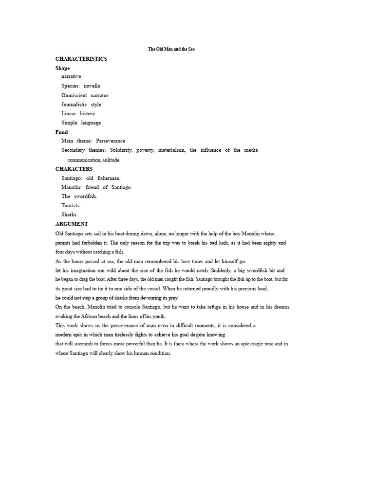 The Old Man and the Sea | PDF