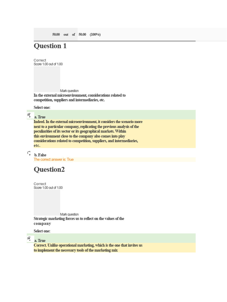 10 Rating 50 Final Marketing Exam | PDF | Marketing | Marketing Strategy