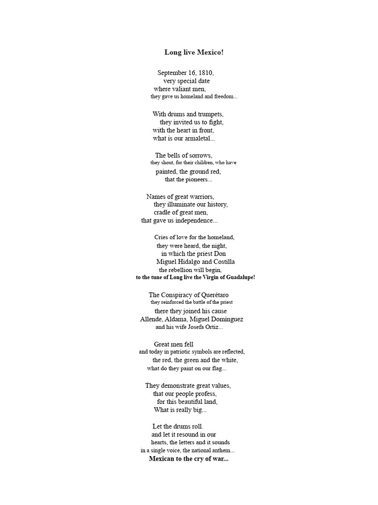 Long Live Mexico, Poetry | PDF