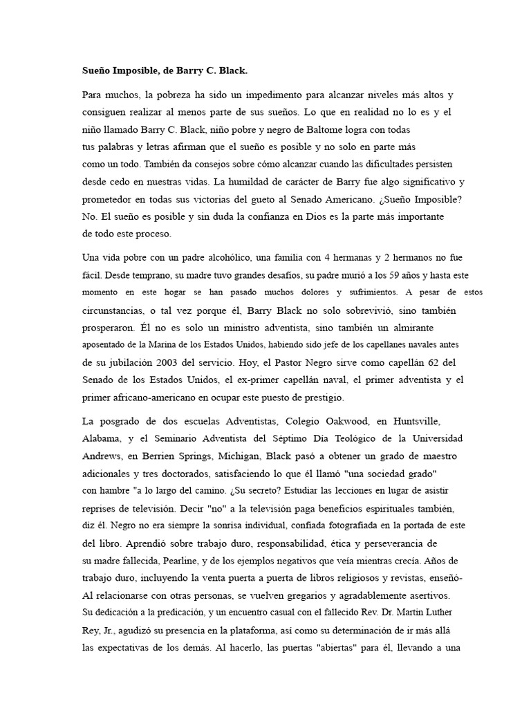 Sueño Imposible | PDF