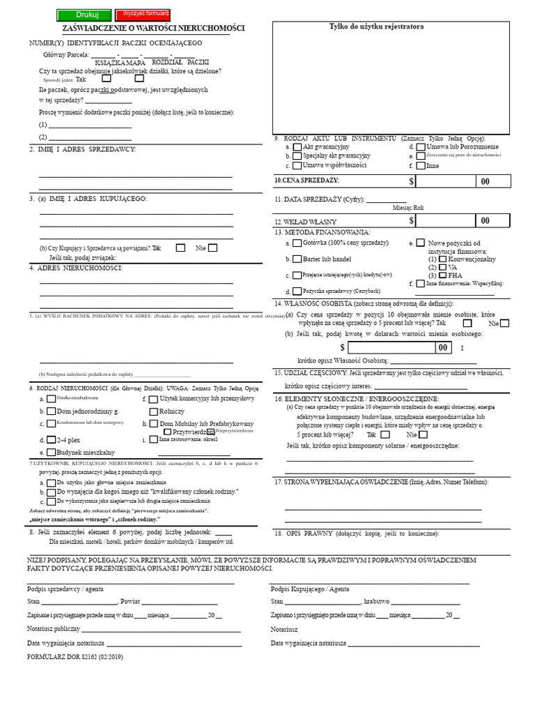 Formularze Własność 2019 82162-f | PDF