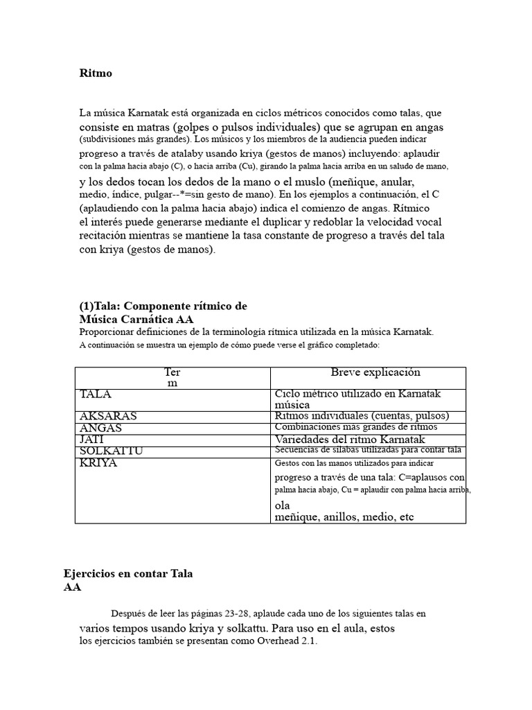 Sistema Tala | PDF | Ritmo | Ritmo y medidor