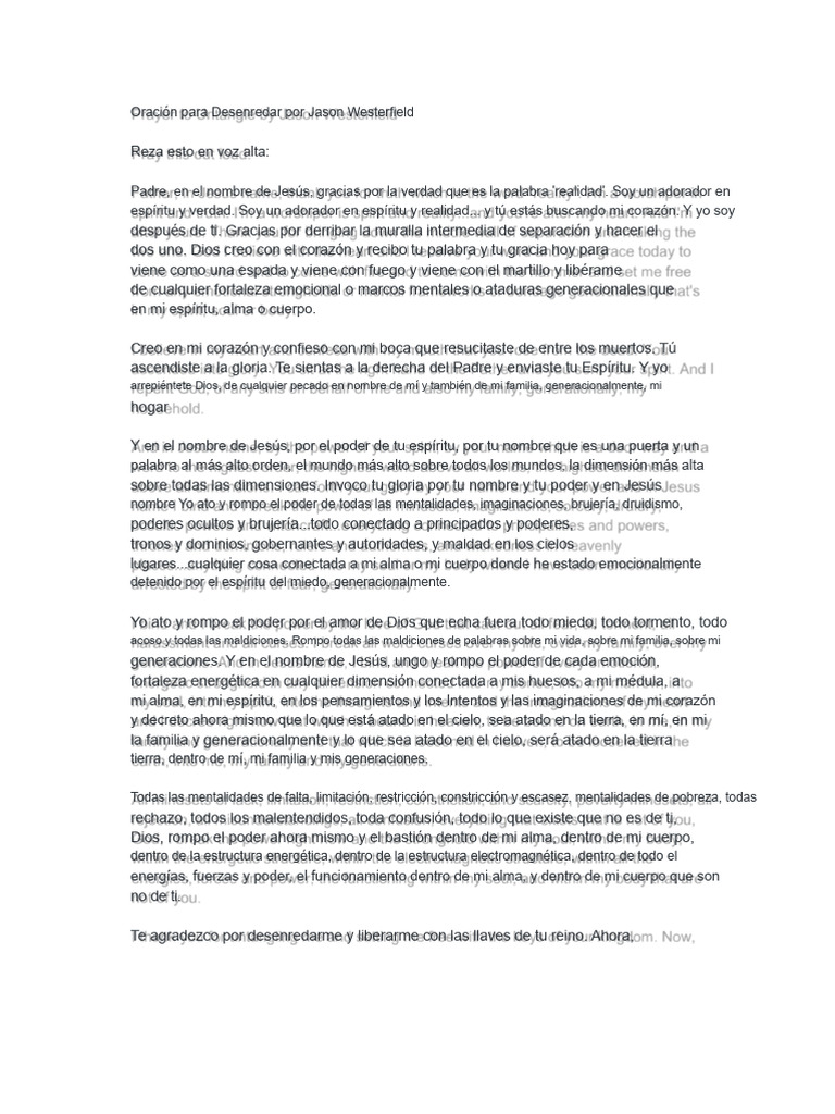 Oración para Desenredar Por Jason Westerfield | PDF | Satélite natural ...