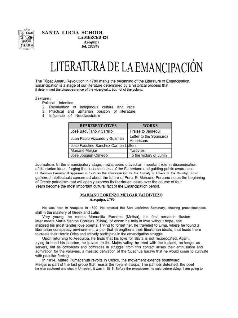 Practice of Emancipation Literature | PDF | Peru