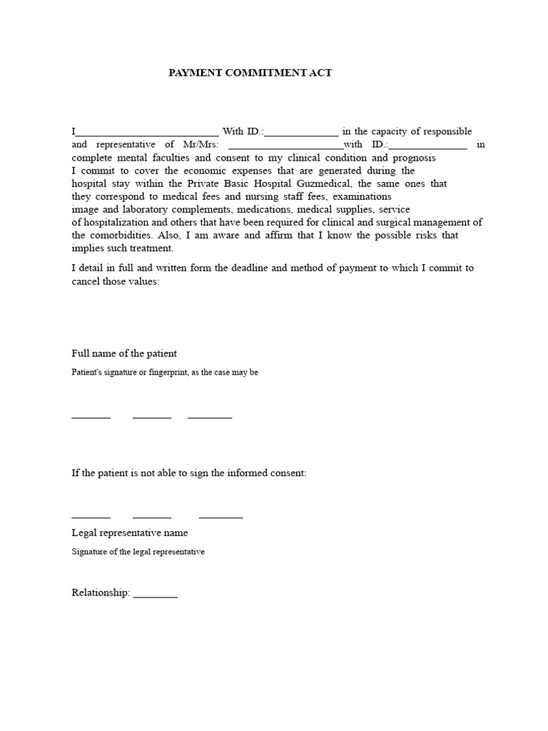 Payment Commitment Act | PDF