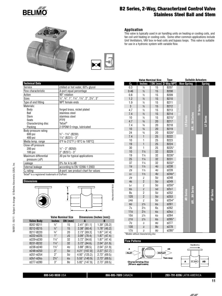 Bellimo b222 Lf24 S Us | PDF | Valve | Electrical Wiring