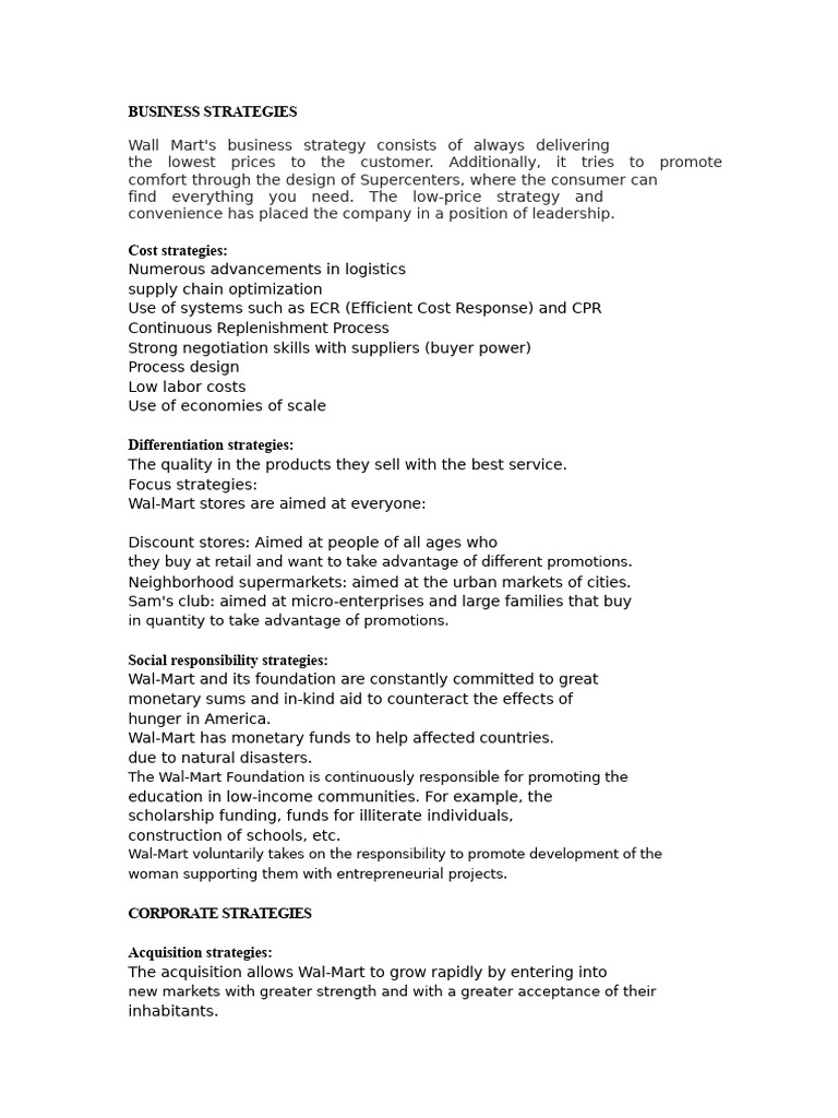 [Case3-Walmart] Strategies and Recommendations | PDF | Walmart | Supply ...