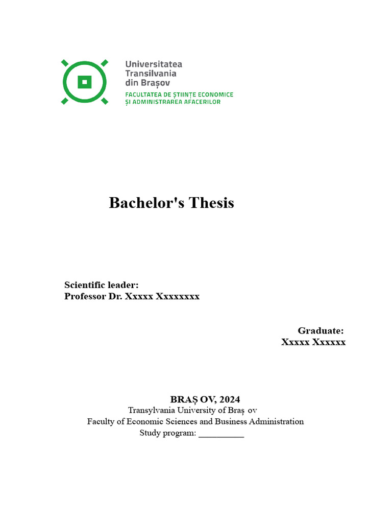 Bachelor Thesis Template 2024 | PDF | Thesis | Science