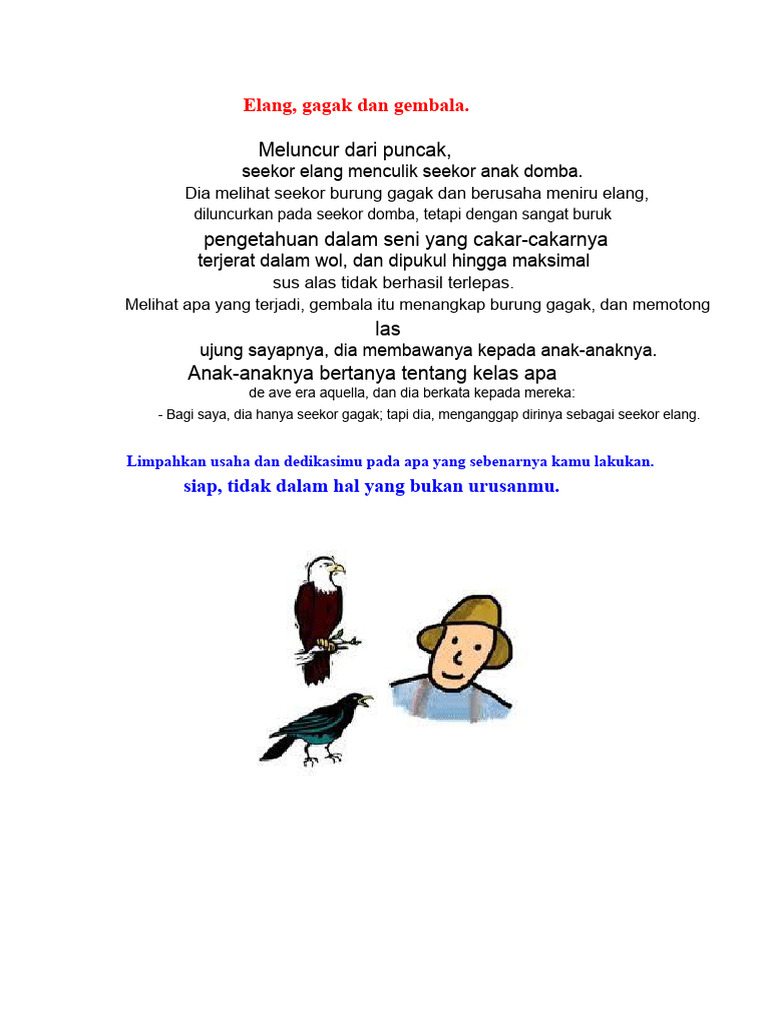 Pelajaran Moral dari Fabel Hewan | PDF