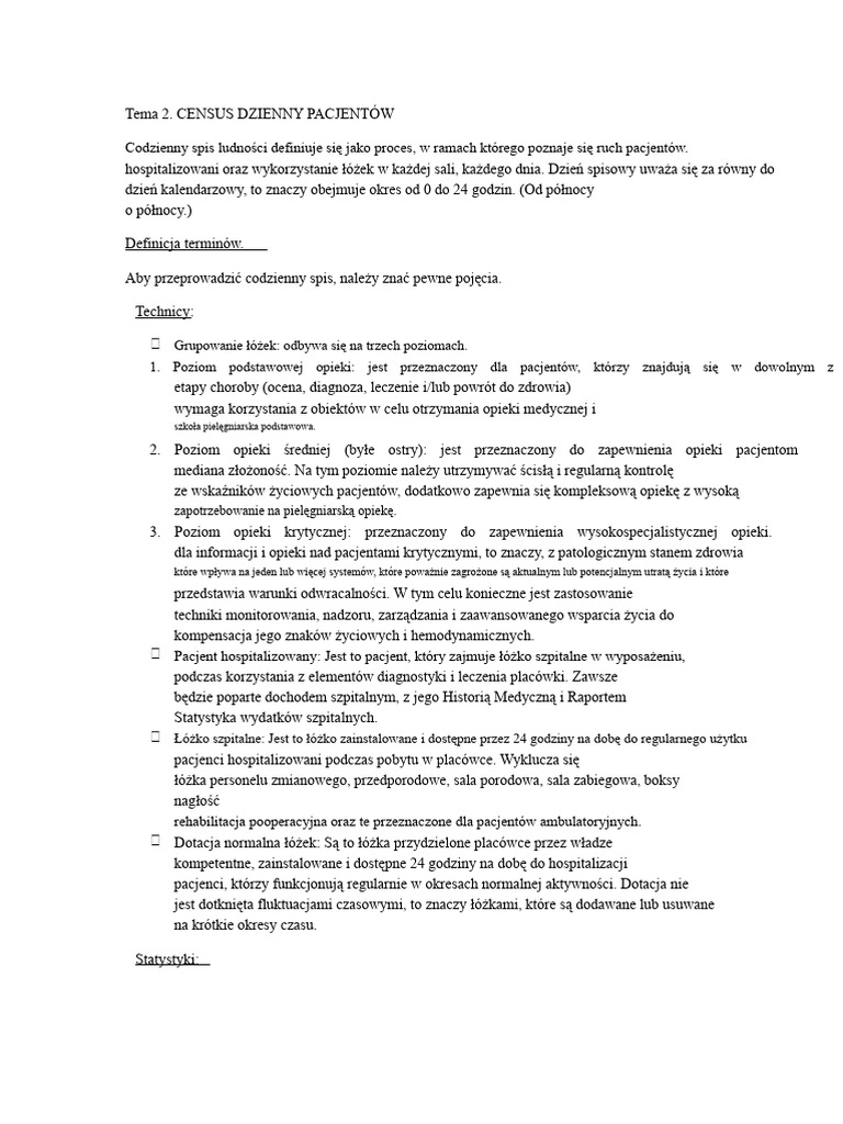 2.codzienny Spis Pacjentów | PDF