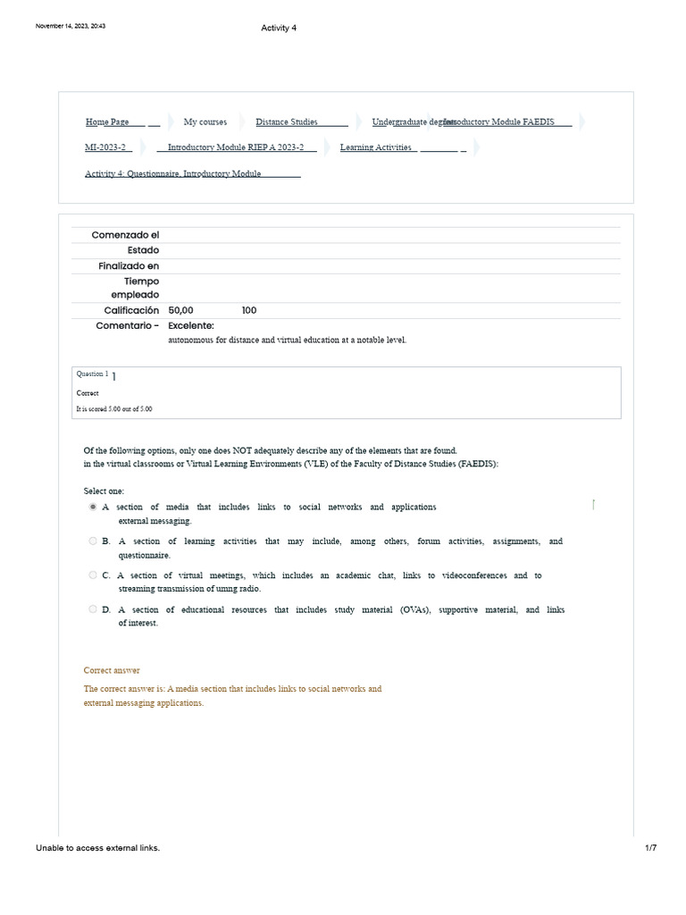 Activity 4: Distance Learning Questionnaire | PDF | Pedagogy | Learning