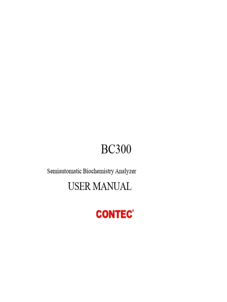 BC300 Biochemistry Analyzer Manual | PDF | Electromagnetic Interference ...